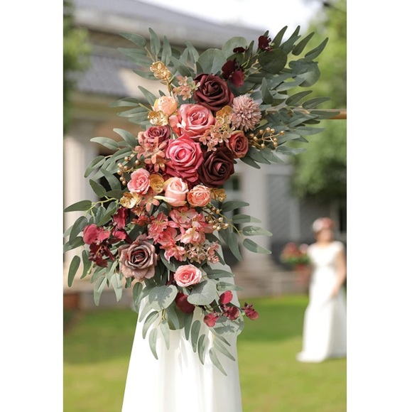 Accents | Artificial Wedding Arch Flowers Swags Kit Pack Of 2 Diy Rose ...